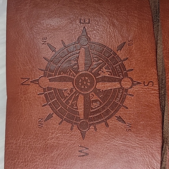 Office | Nautical New Faux Leather Compass Rose Embossed Refillable ...